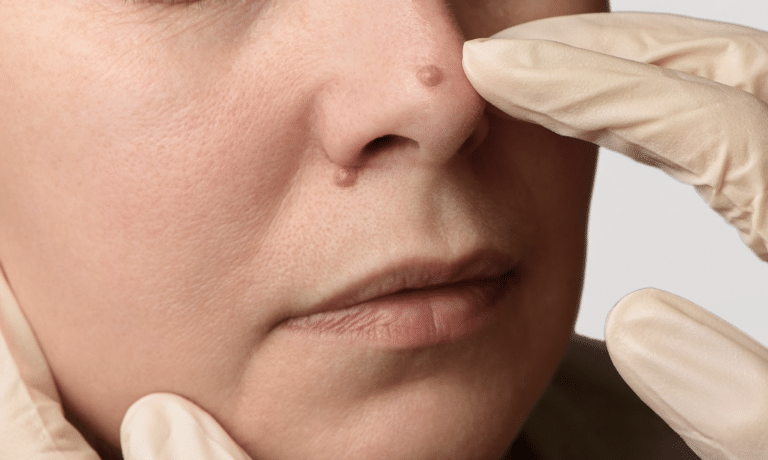 Bouton sur le nez : Photos et Traitement